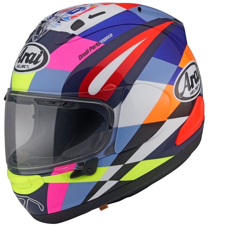 Arai RX-7V Evo Misano MWC Helm blau rot gelb rosa kaufen
